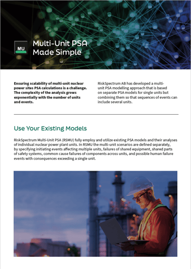 RiskSpectrum Multi-Unit PSA | Risk & Reliability Software
